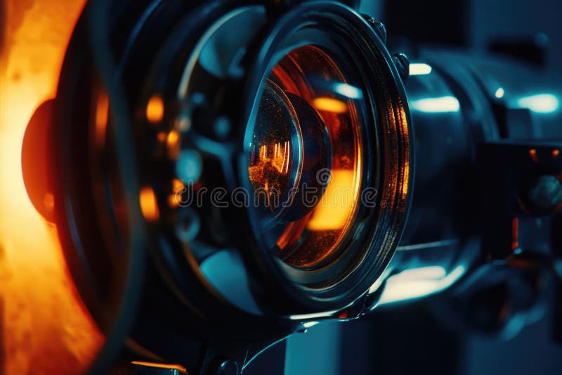 A Close-up Shot of a Camera Lens Showing the Detailed Structure and ...