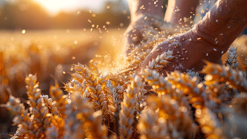 A Close-up Shot Captures the Deft Hands of Farmers As Stock Photo ...