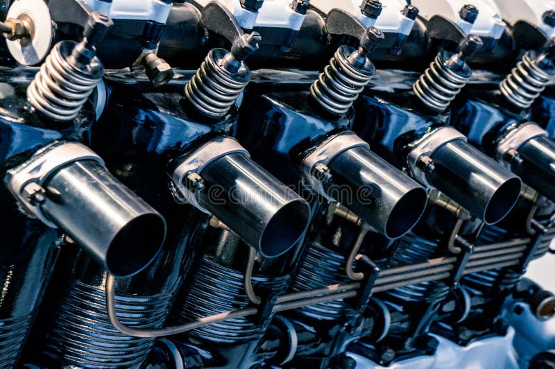 Close Up Shot of Car Engine Stock Image - Image of metal, fuel: 102563797