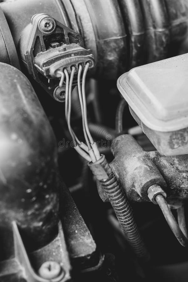 A Close Up Shot of Car Engine Hoses Stock Photo - Image of machine ...