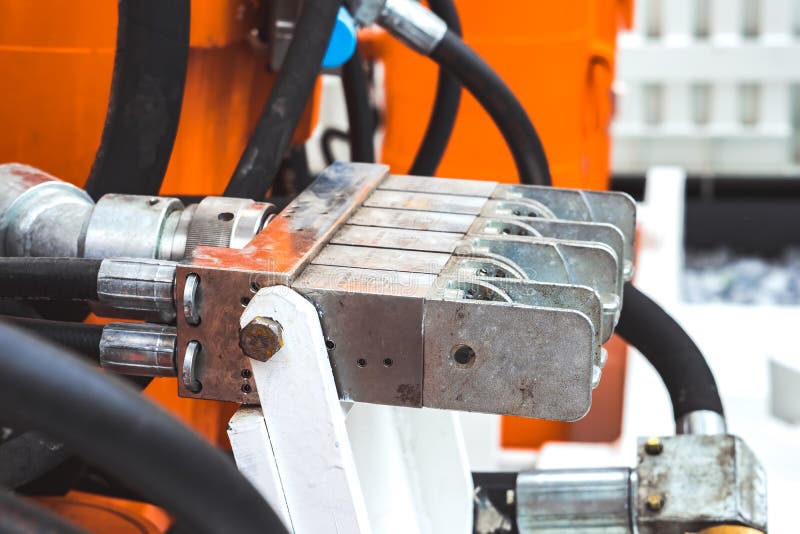 Engine hose details stock image. Image of motor, metal - 133123481