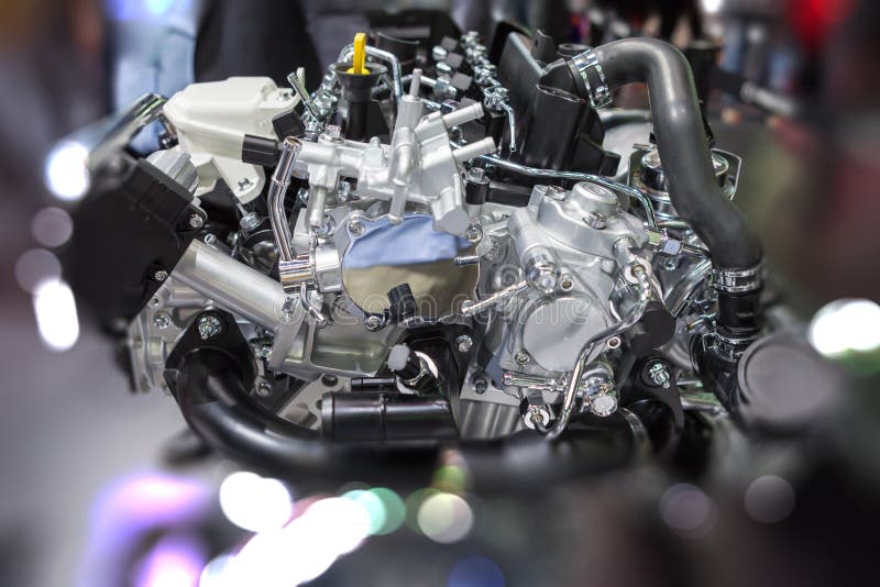 Close Up Shot of Car Engine Stock Photo - Image of auto, mechanical ...