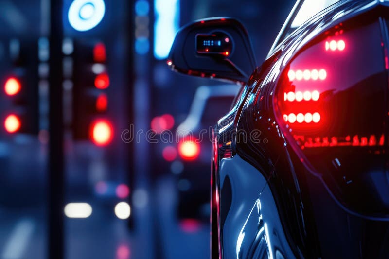 A Close-up Shot of a Car S Tail Lights with Sharp Details and Texture ...