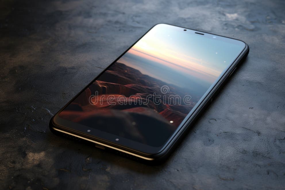 A Close-up Shot of a Cell Phone on a Table. Ideal for Technology ...