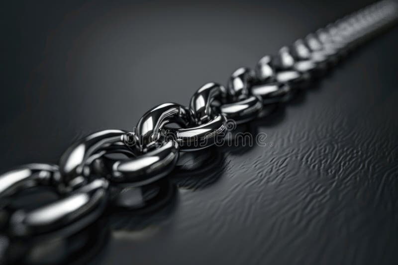 A Close-up Shot of a Chain Lying on a Table Stock Photo - Image of ...