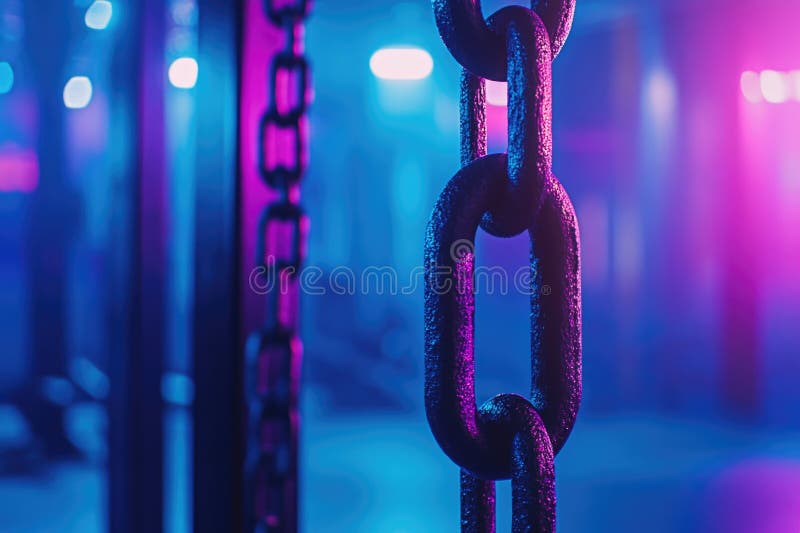 Close-up Shot of a Chain in a Room Stock Image - Image of generated ...