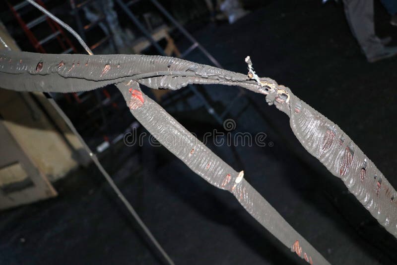 Burnt Electrical Wire Close-Up Stock Image - Image of house, fire ...