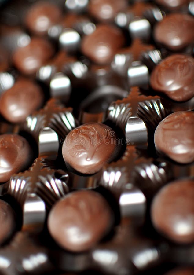 Close Up Shot of Cherry Chocolates Box Stock Image - Image of gourmet ...