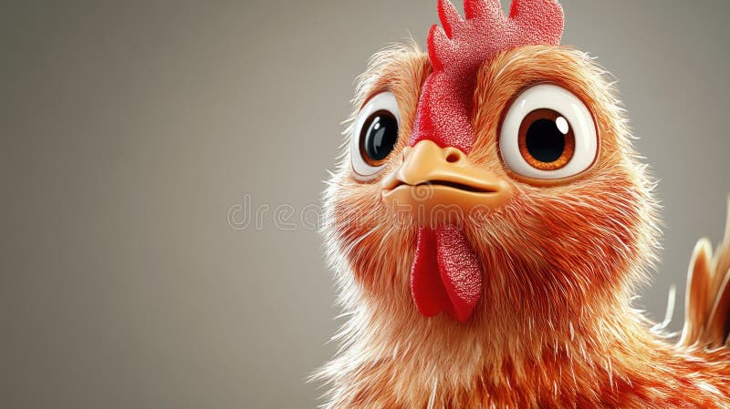 A Close-up Shot of a Chicken S Face with Large Eyes Stock Photo - Image ...