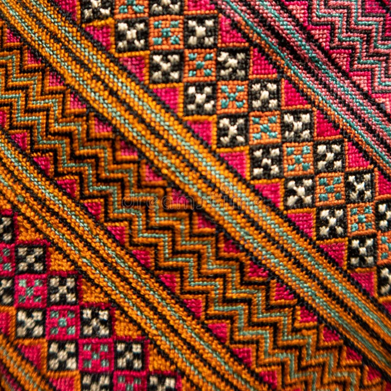 Close-up Shot of Chinese Embroidery Carpet Texture Stock Photo - Image ...