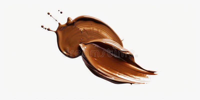 Chocolate Splatter on White Stock Image - Image of sweet, food: 373980735