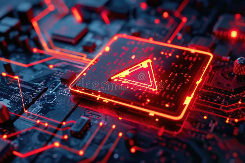 A Close-up Shot of a Circuit Board Featuring a Triangular Component ...