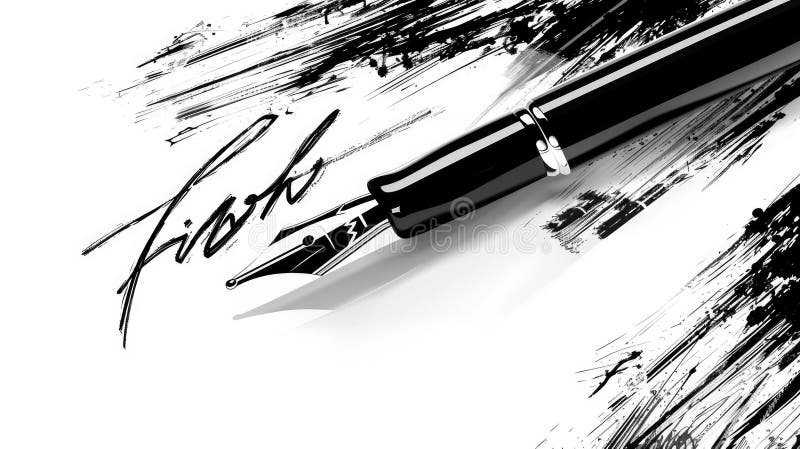 A Close-up Shot of a Classic Fountain Pen Stock Photo - Image of ...