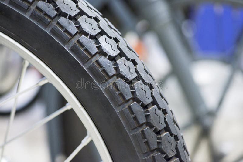 Close-up Shot of Classical Motorcycle Tire Tread. Close-up Protector of ...