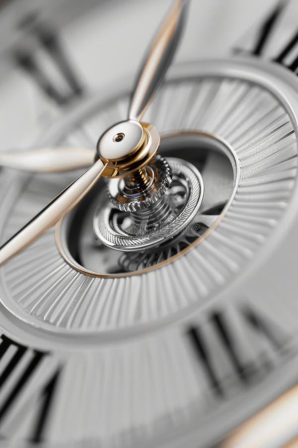 A Close-up Shot of a Clock Face with Roman Numeral Markings Stock Photo ...