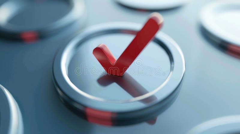 A Close-up Shot of a Clock Featuring a Prominent Red Tick Mark Stock ...