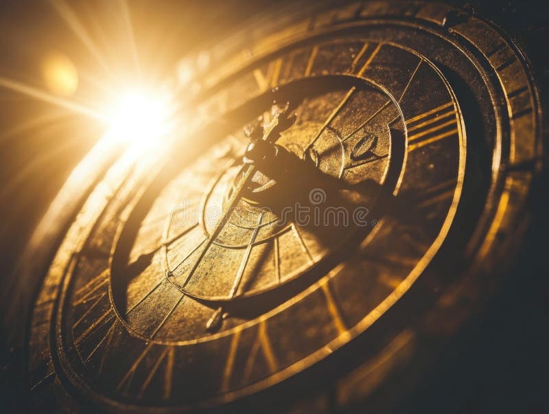 A Close-up Shot of a Clock Surrounded by Sunlight, Perfect for Use As a ...
