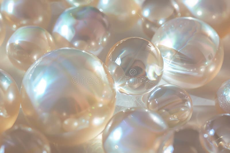 A Close-up Shot of a Cluster of Glass Balls Stock Image - Image of ...