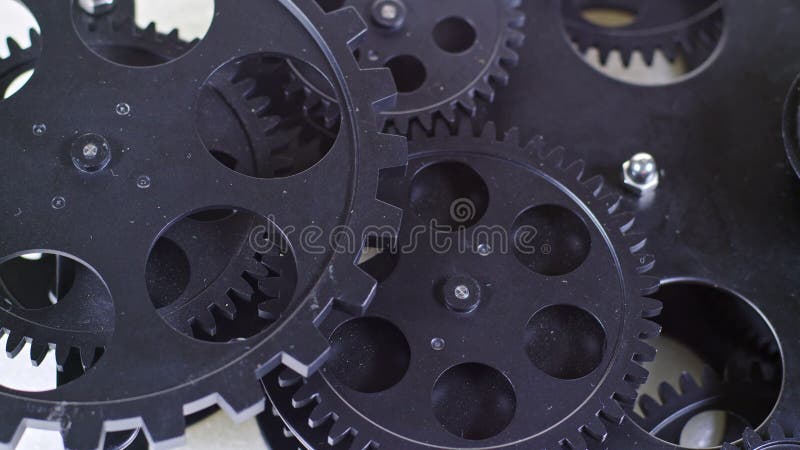 Close Up Shot of Gear Cogs Rotating Working Stock Footage - Video of ...