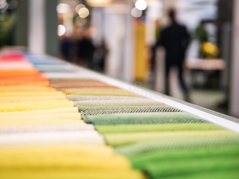 Various Colored Fabric Samples Stock Image - Image of detail, blue ...