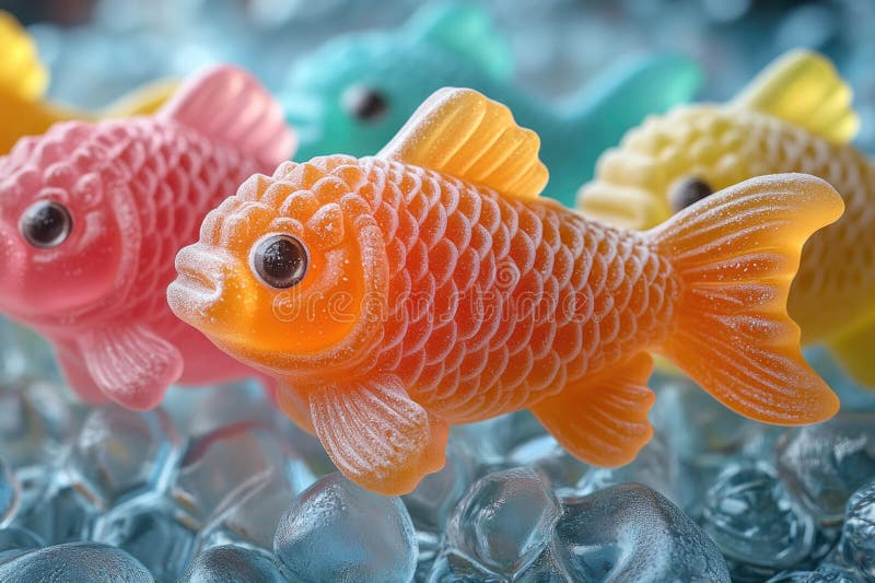 Close-up Shot of Colorful Fish-shaped Candies Stock Photo - Image of ...