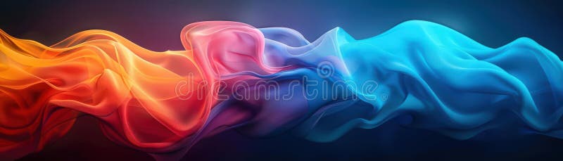 A Closeup Shot of a Colorful Overlapping Silhouettes with Abstract Fire ...