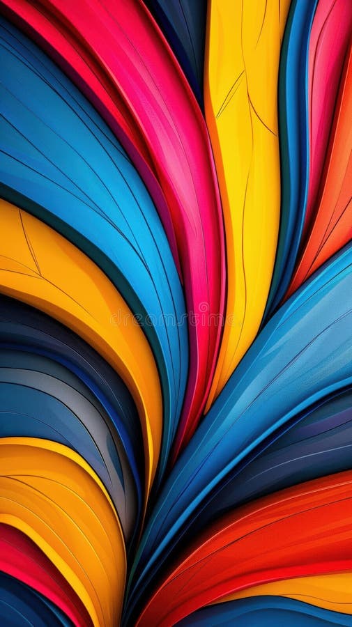 A Closeup Shot of a Colorful Profiles with Modern Abstract Geometric ...