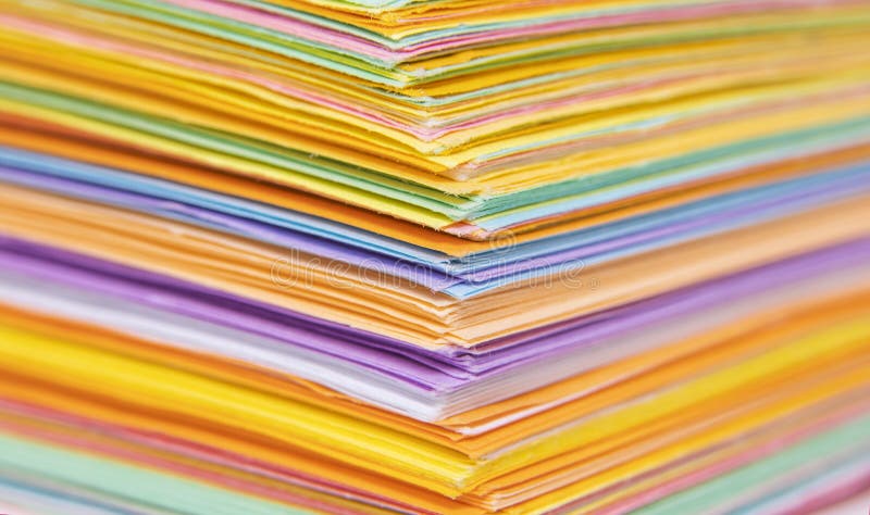 Stack of Paper Waste before Shredding at Recycling Plant Stock Photo ...