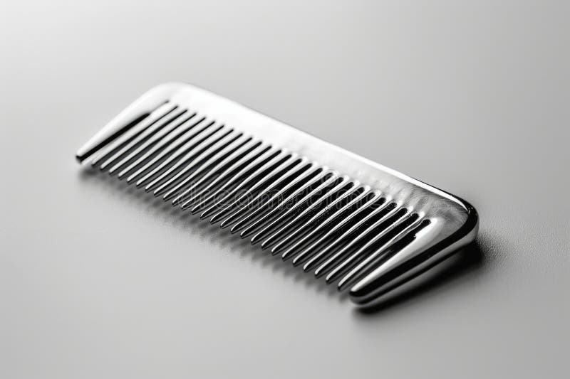 A Close-up Shot of a Comb Lying on a White Table Surface, Suitable for ...