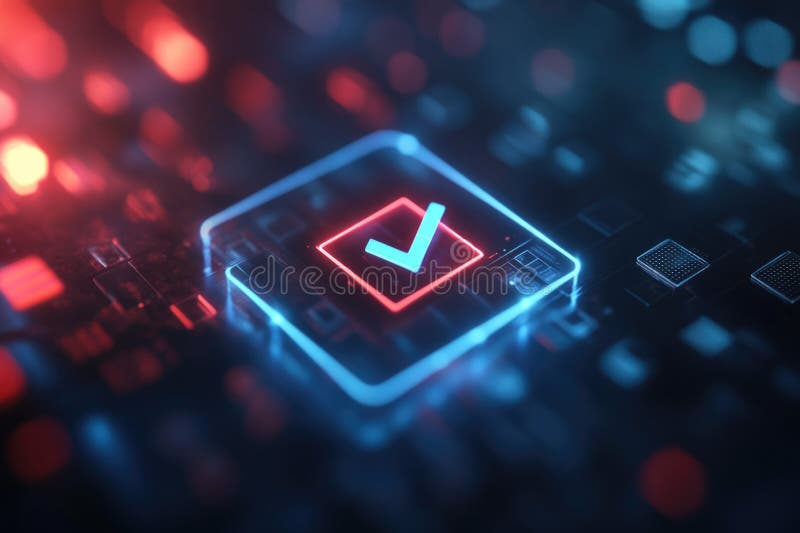 A Close-up Shot of a Computer Keyboard with a Green Check Mark on the ...