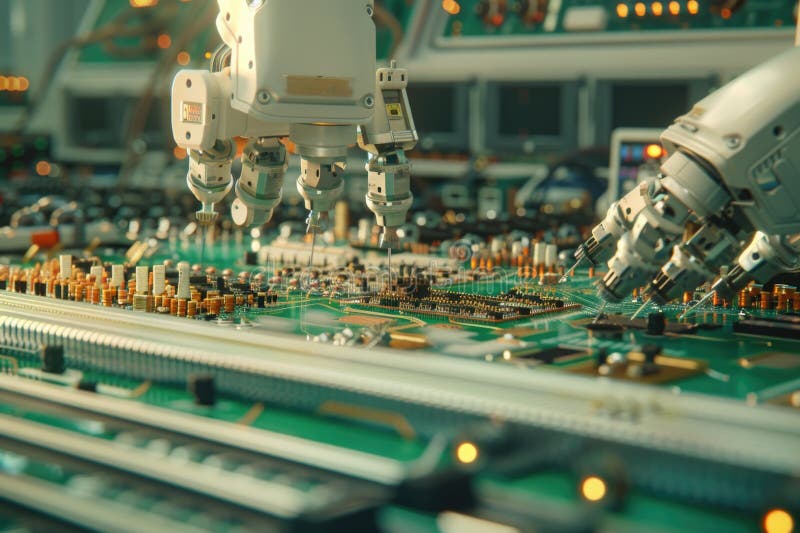 A Close-up Shot of a Computer Motherboard Stock Image - Image of ...