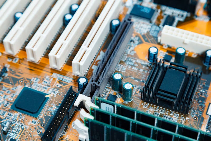 Close-up Shot of a Computer Processor Stock Image - Image of ...