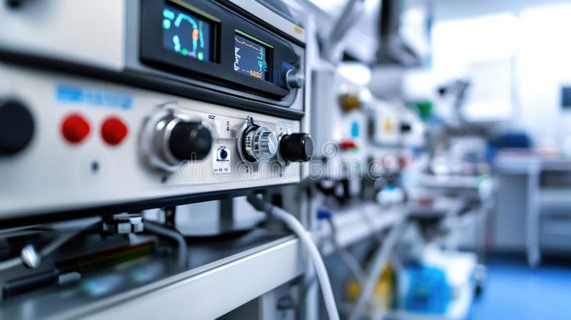 A Close-up Shot of a Control Panel in a Room Stock Image - Image of ...