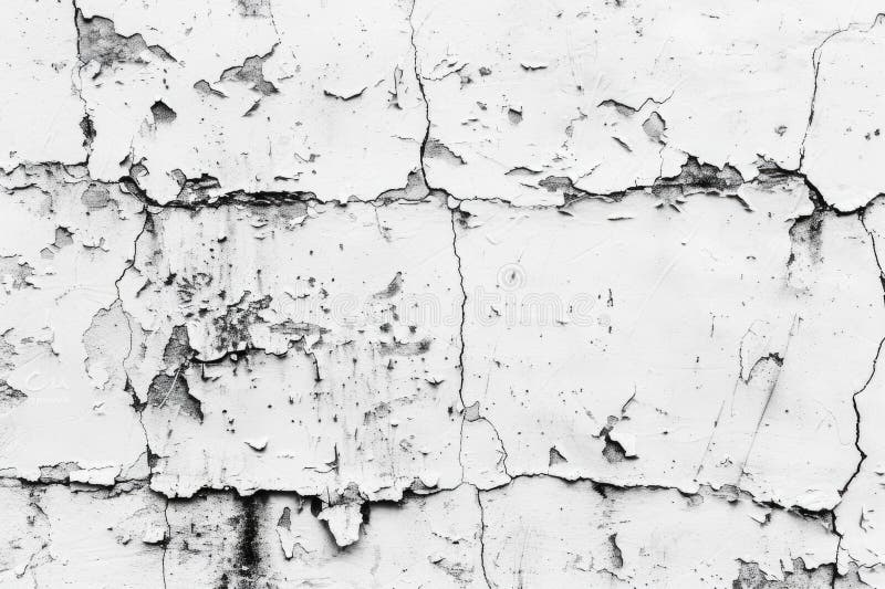 A Close-up Shot of a Cracked Black and White Wall with Visible Cracks ...