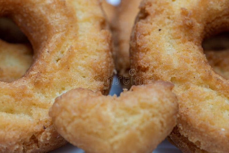 Close Up Shot of Crispy Delicious Looking Donuts Stock Photo - Image of ...