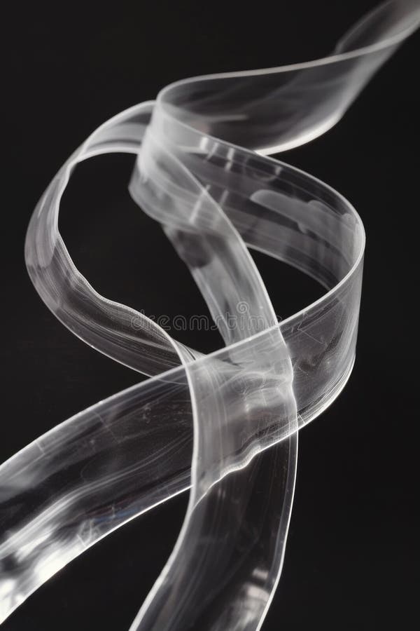 A Close-up Shot of a Curved Object Against a Black Background Stock ...