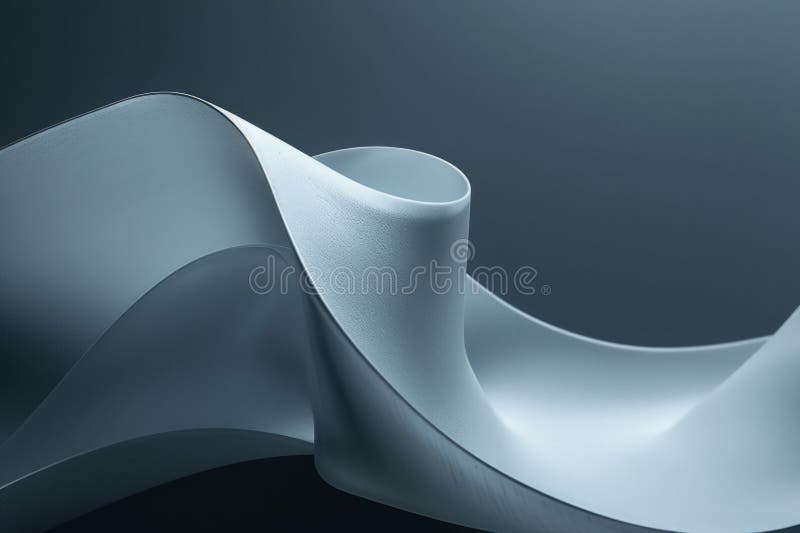 A Close-up Shot of a Curved Object on a Dark or Black Surface Stock ...