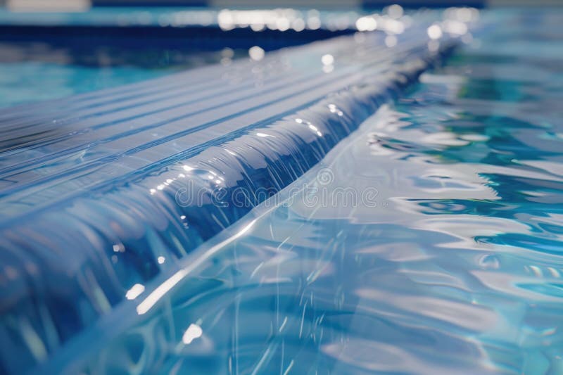 A Close-up Shot of a Decorative Water Feature in a Swimming Pool Stock ...