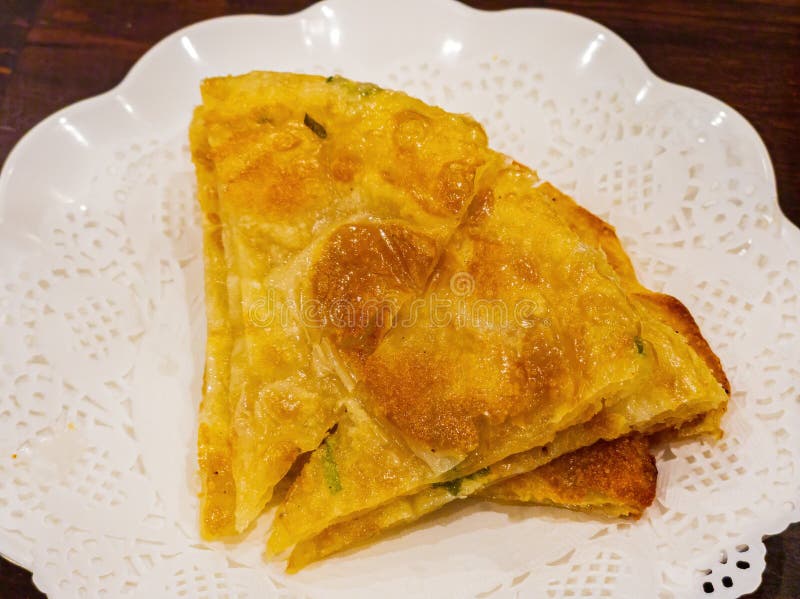 Close Up Shot of Deep Fried Scallion Pancakes Stock Photo - Image of ...