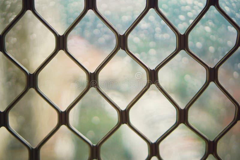 Close Up Shot of a Diamond Pattern on a Window Stock Photo - Image of ...