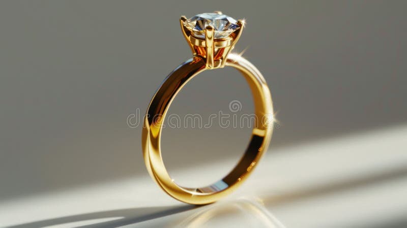 Close Up Shot Diamond Ring Sitting Table Stock Photos - Free & Royalty ...