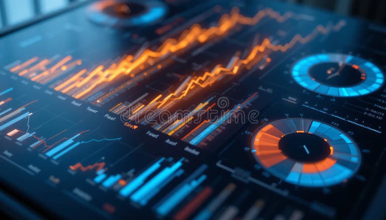 Data Visualization Dashboard: Dynamic Charts and Graphs Displaying Financial Market Trends and ...