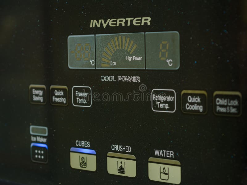 Digital Touch Screen Controller on Refrigerator Stock Image - Image of ...