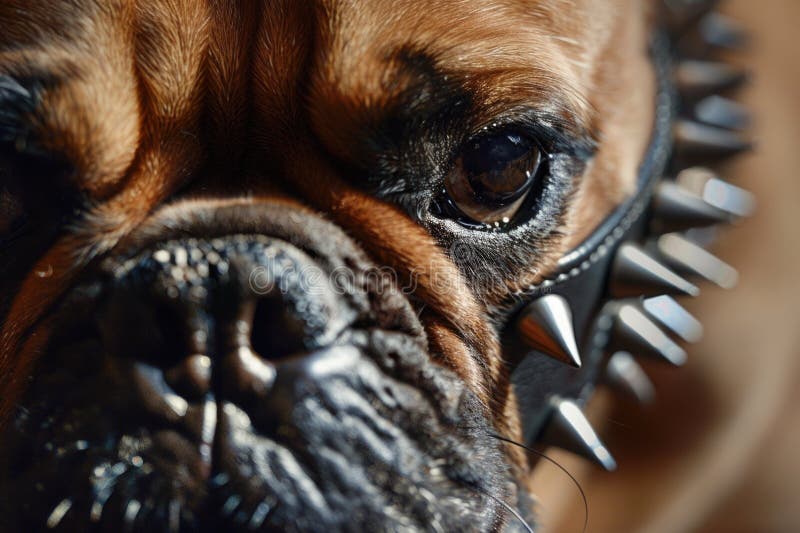 A Close-up Shot of a Dog S Face Featuring Unique, Spiked Ears Stock ...