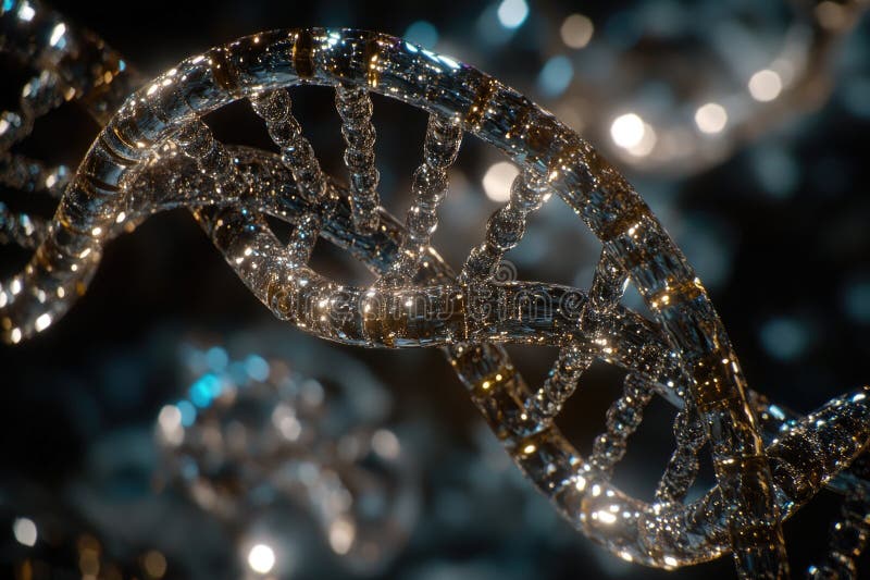 A Close-up Shot of a Double Helix Structure Made Up of DNA Molecules ...