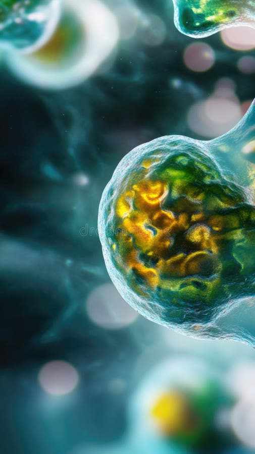 Close-up Shot of a Dynamic Amoeba Under the Microscope Stock Image ...