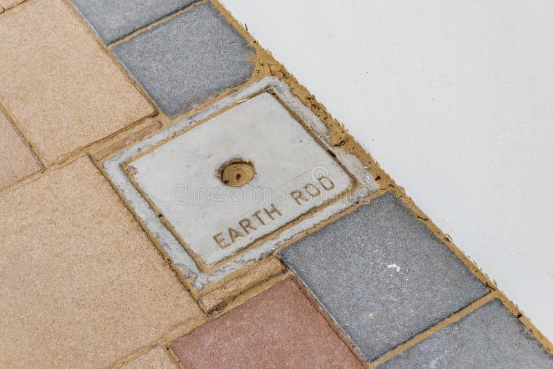 Close Up Shot of Earth Rod Manhole. Object Stock Photo - Image of earth ...