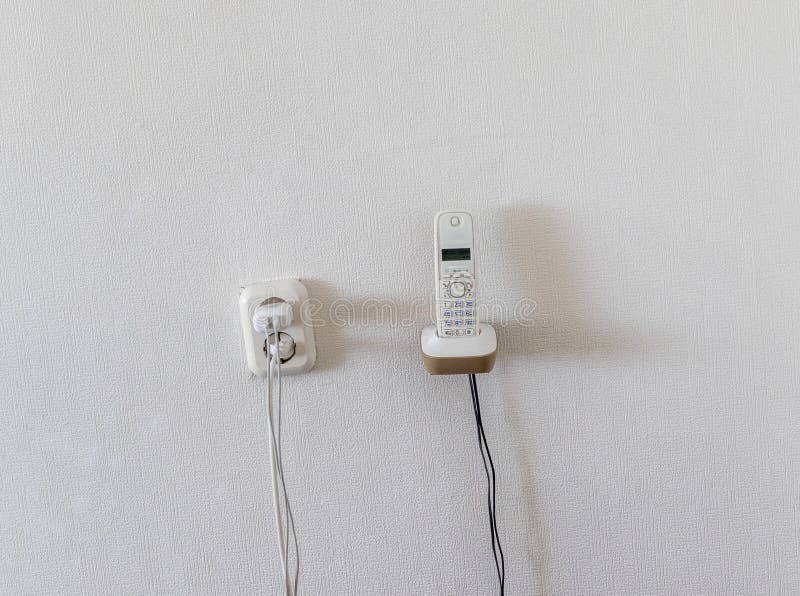 Close Up Shot of the Electric Switch and the Telephone in the Apartment ...