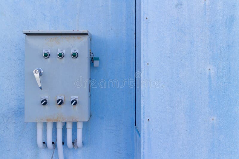 A Close Up of the Front Side of an Electrical Panel Stock Image - Image ...