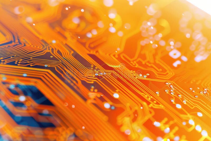 Close Up Shot of an Electronic Circuit Board with Various Components ...